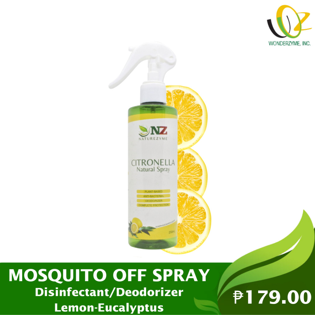 NATUREZYME Natural Citronella with Lemon Eucalyptus Scent Mosquito Off ...