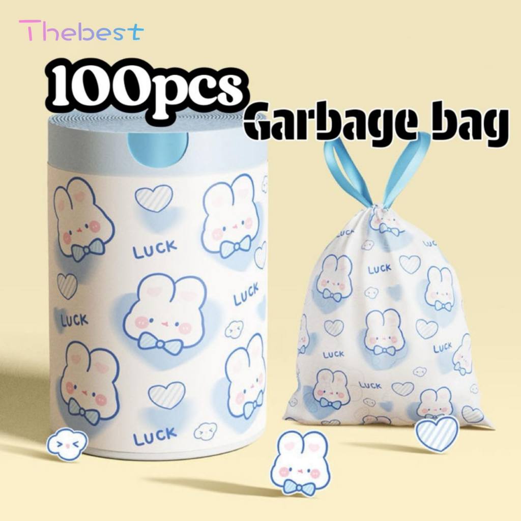 BUY 1 TAKE 1 100pcs Drawstring Garbage Bags | Thick PE Trash Bag | Auto ...
