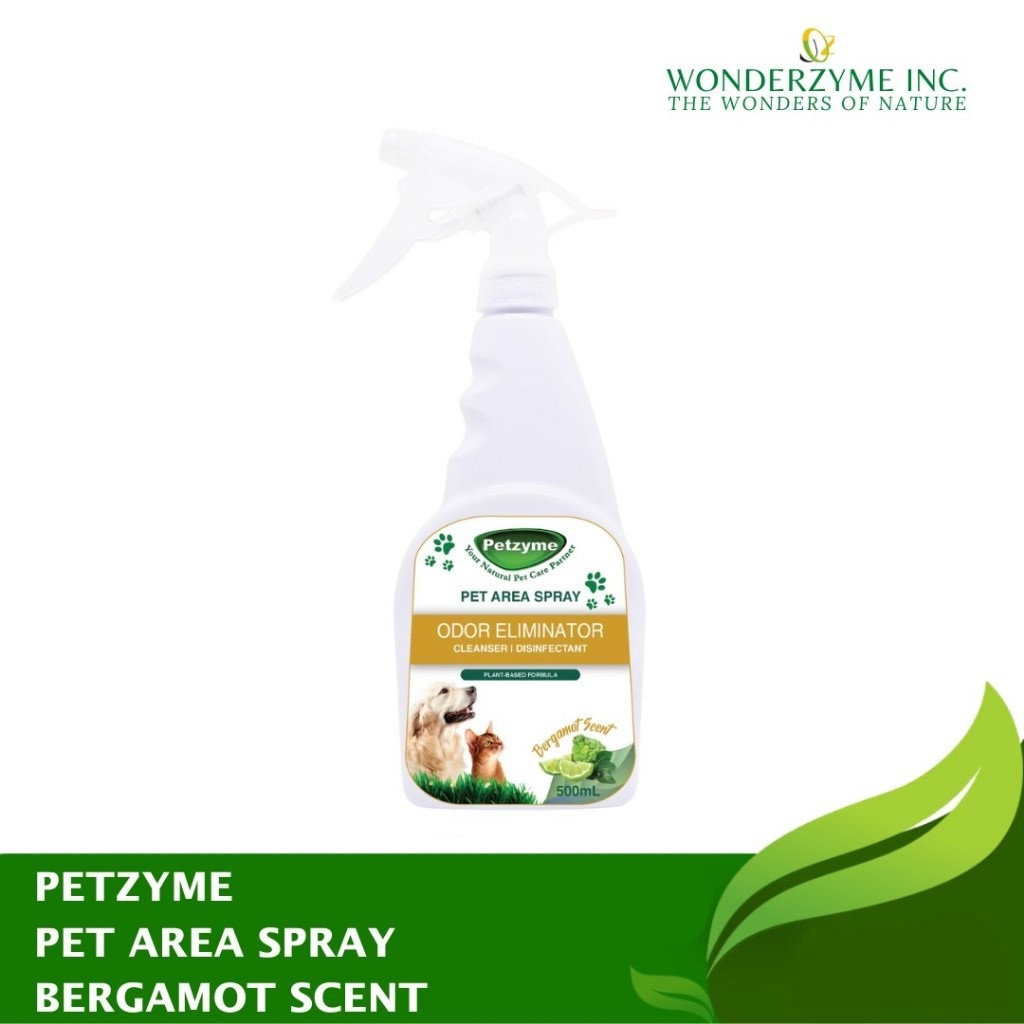 PETZYME Pet Area Spray 500ml Bergamot Scent | 3-in-1 Odor Eliminator ...