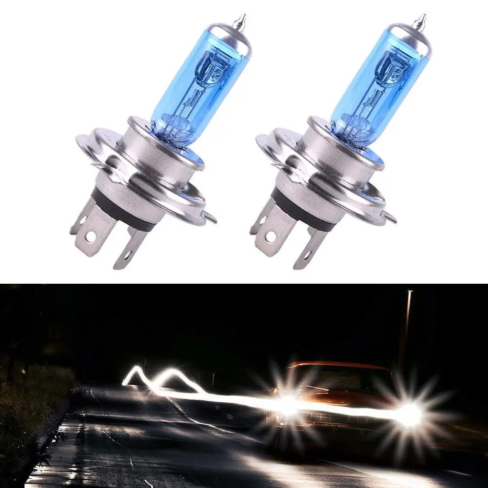 2pcs 6000K Super H4 12V 9003 HB2 Bi-Xenon HID High Low Beam Headlight ...