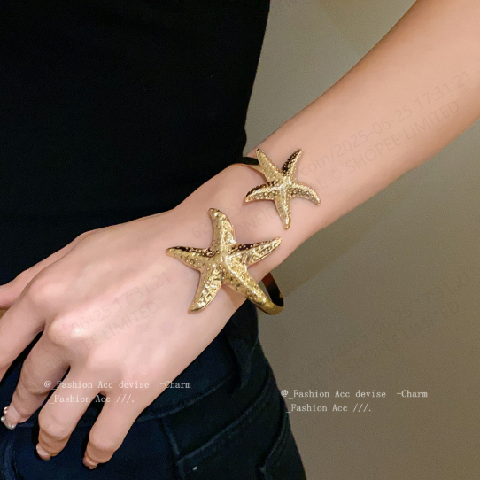 Irregular Starfish Arm Cuff For Women Summer Beach Metal Jewelry | Shopee Philippines