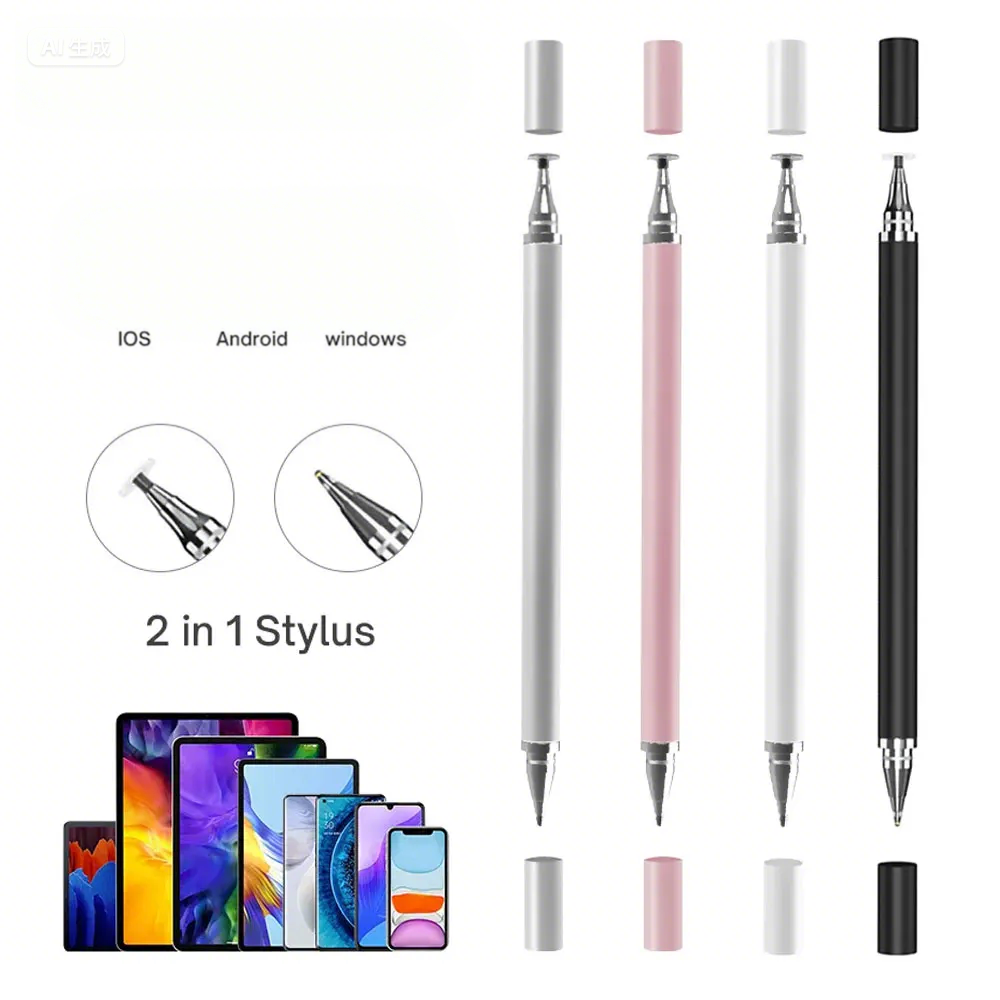 2-in-1 Universal Stylus Pen - High-Sensitivity Disc Tip for Android/iOS ...