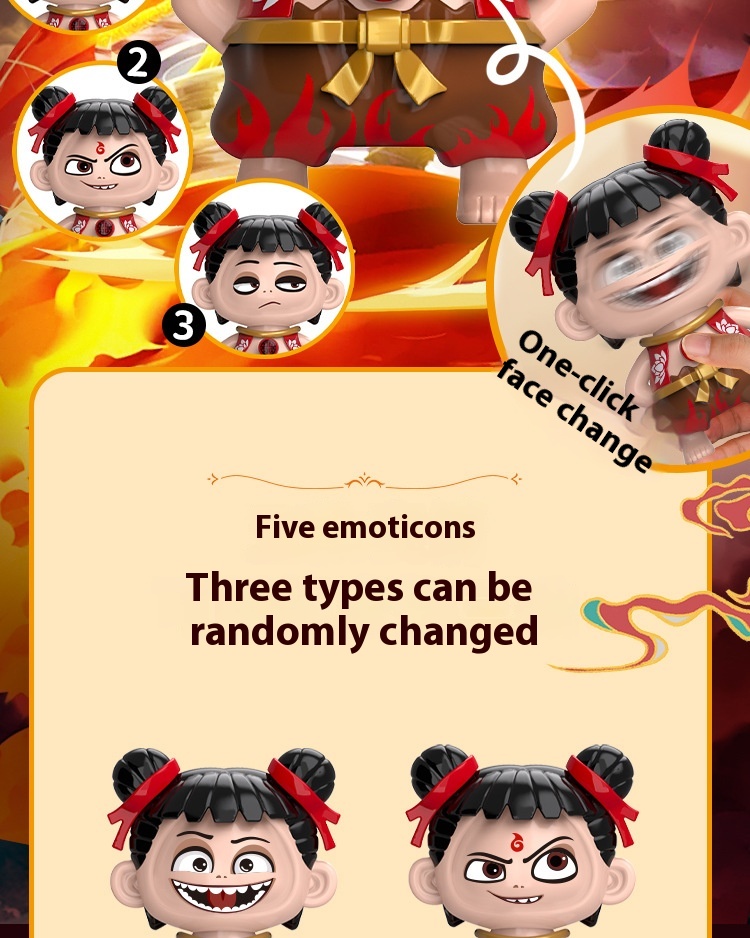 Nezha Face-Changing Figure Doll - Ao Bing Toy from "The King's Avatar ...