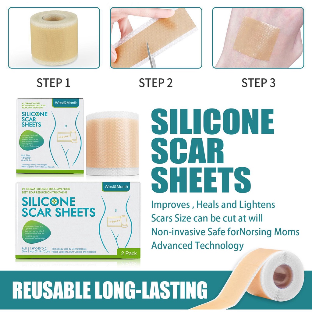 Silicone Scar Sheets Self-adhesive Beauty Stickers for Surgical and ...