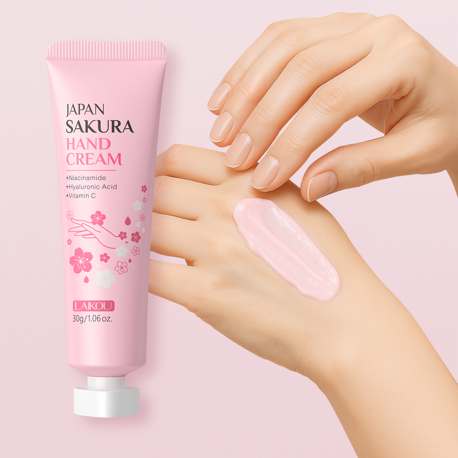 LAIKOU Japan Sakura Hand Cream 30g - Long-lasting hydration for smooth ...