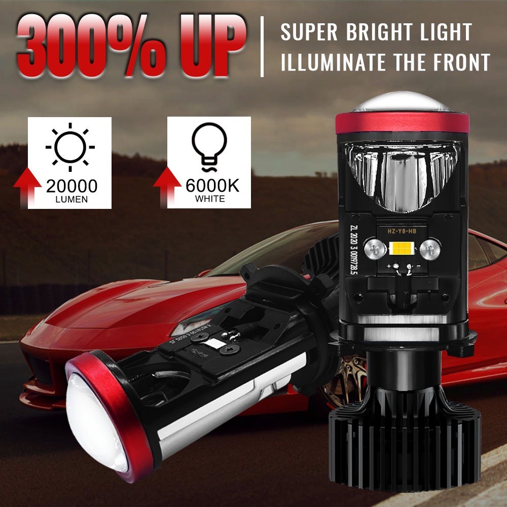 Motorcycle Led Headlamp Y8 (rhd) H4 Led Projector Bulb Car Headlights ...