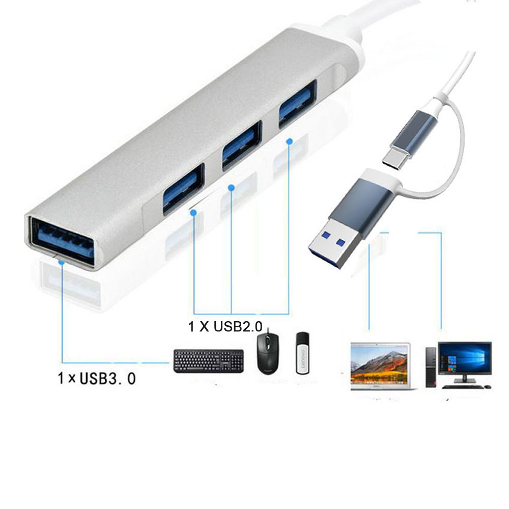 Type C to USB 3.0 Hubs USB C Docking Stations Adapter OTG 2.0 Splitter | Shopee Philippines