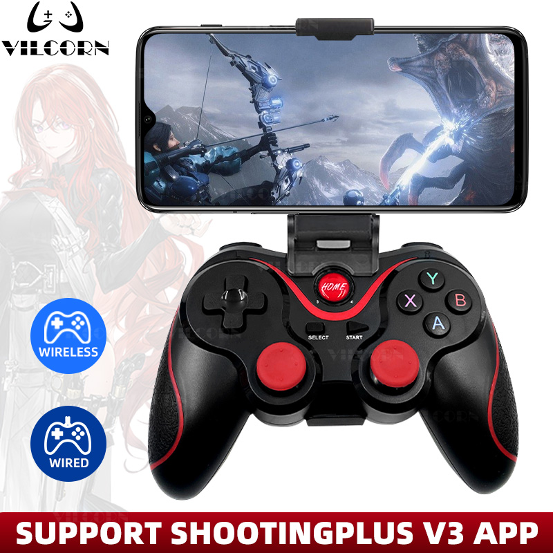 X3 Wireless Gamepad with OTG Adapter Ergonomic Joystick for Smartphone ...