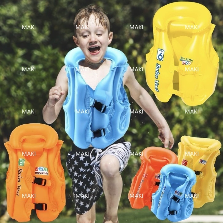 inflatable life jacket swim wear swim suit swimming vest for kids ...