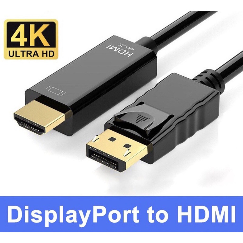 High Speed 4K 1.8M Gold Plated DP to HDMI Cable Display Port Male to ...