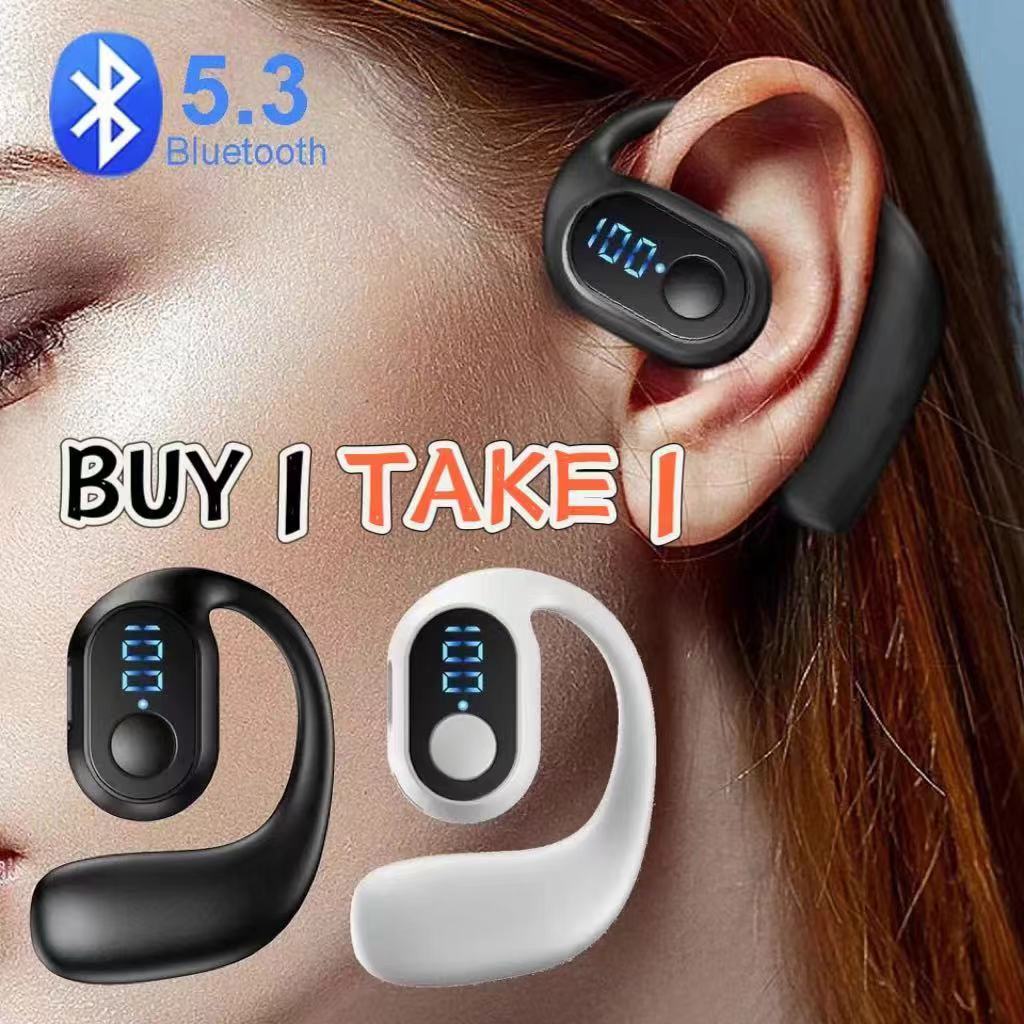 KY2 Por Earbuds Bluetooth 5.3 Single Ear Earplugs Long Battery Headsets ...