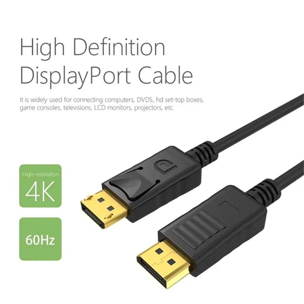 1.8m 3m 4K DisplayPort to HDMI-compatible Cable Adapter HD Audio Video ...