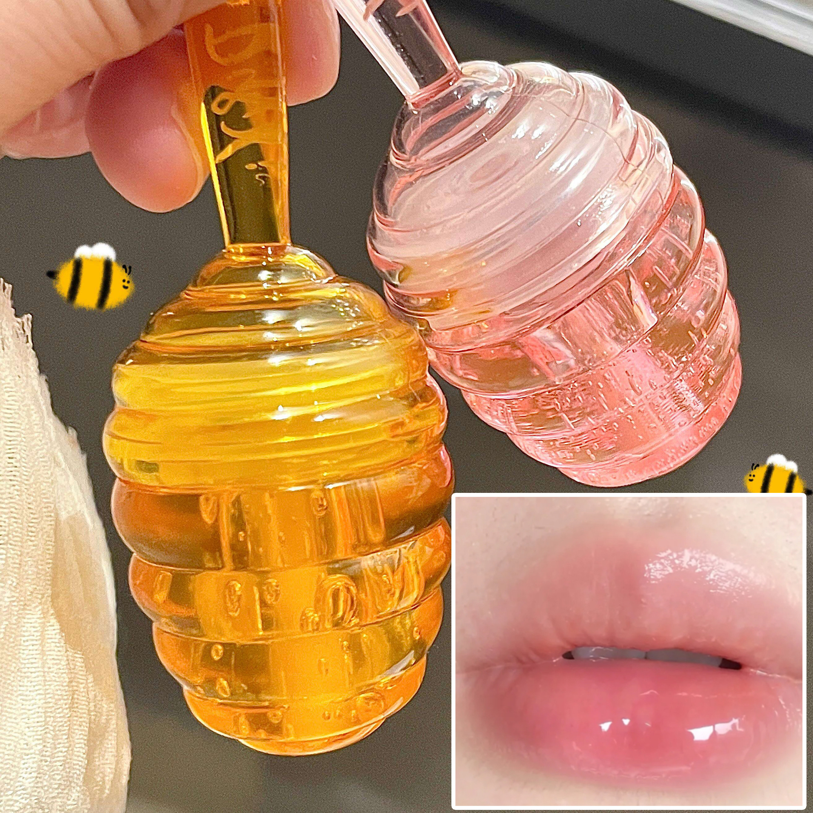 Small Honey Pot Lip Oil Moisturizing Moisturizing Lip Protection Fade ...