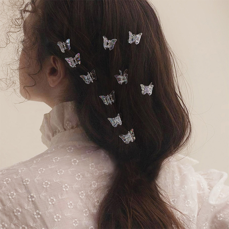 10pcs Cute Butterfly Grab Clip Small Hair Clip Female Back Head Tidy-up ...