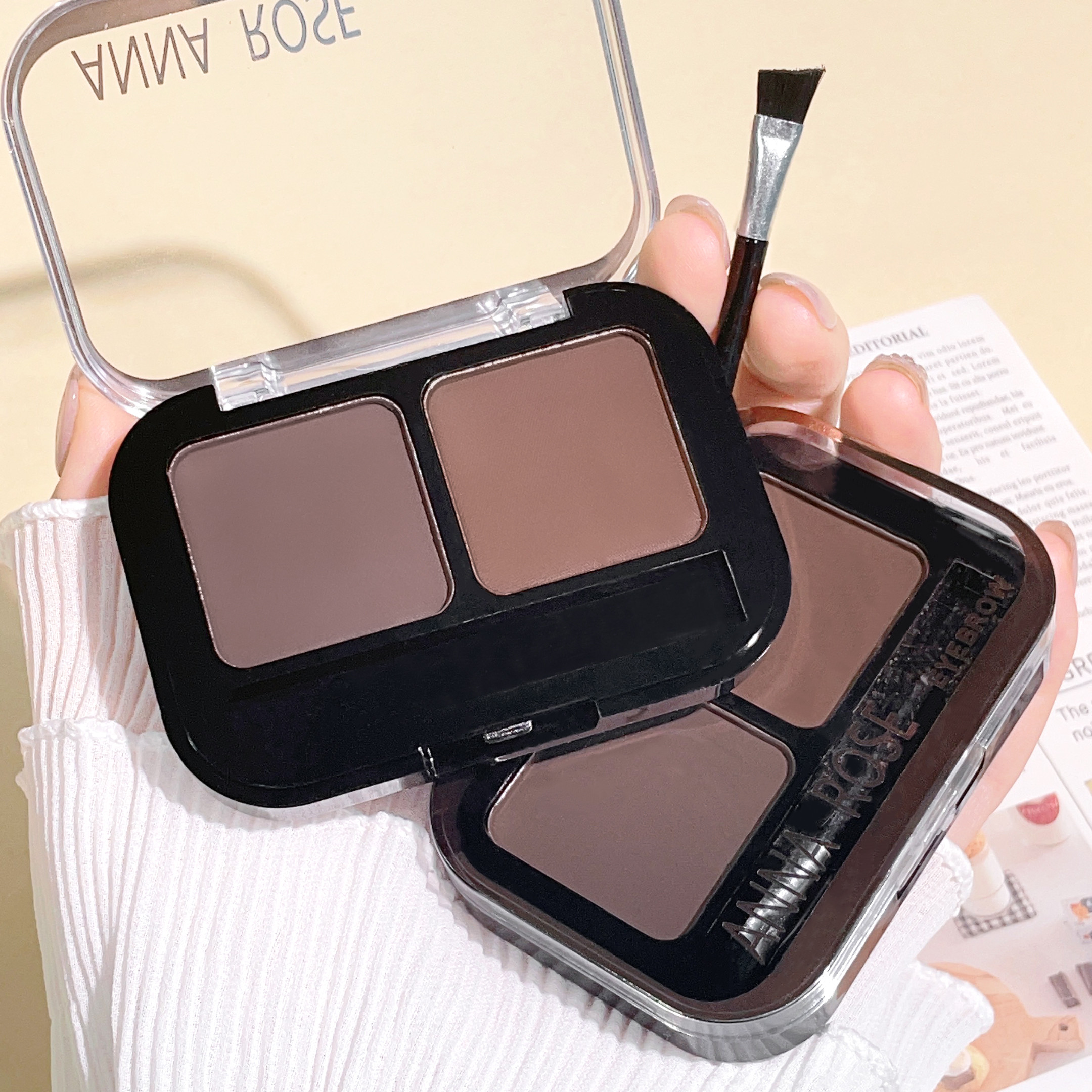 New Style Natural Two-Color Three-Dimensional Eyebrow Powder Easy to ...