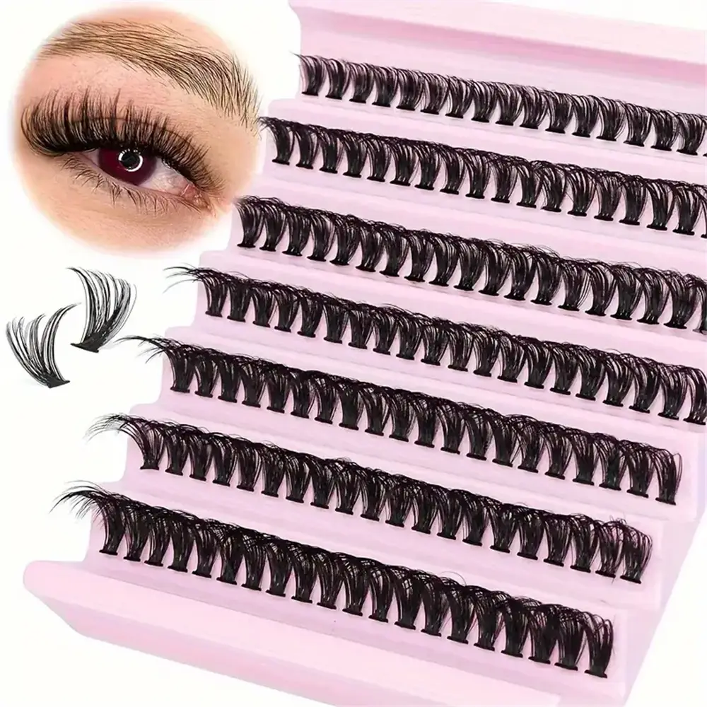 140 Pcs 50D Lash Clusters DIY Individual Lashes Natural Look Wispy ...