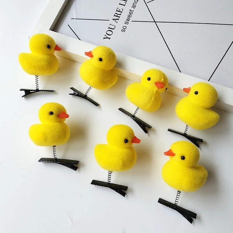 Selling Cute Little Yellow Duck Hair Clip Children's Hair Accessories ...