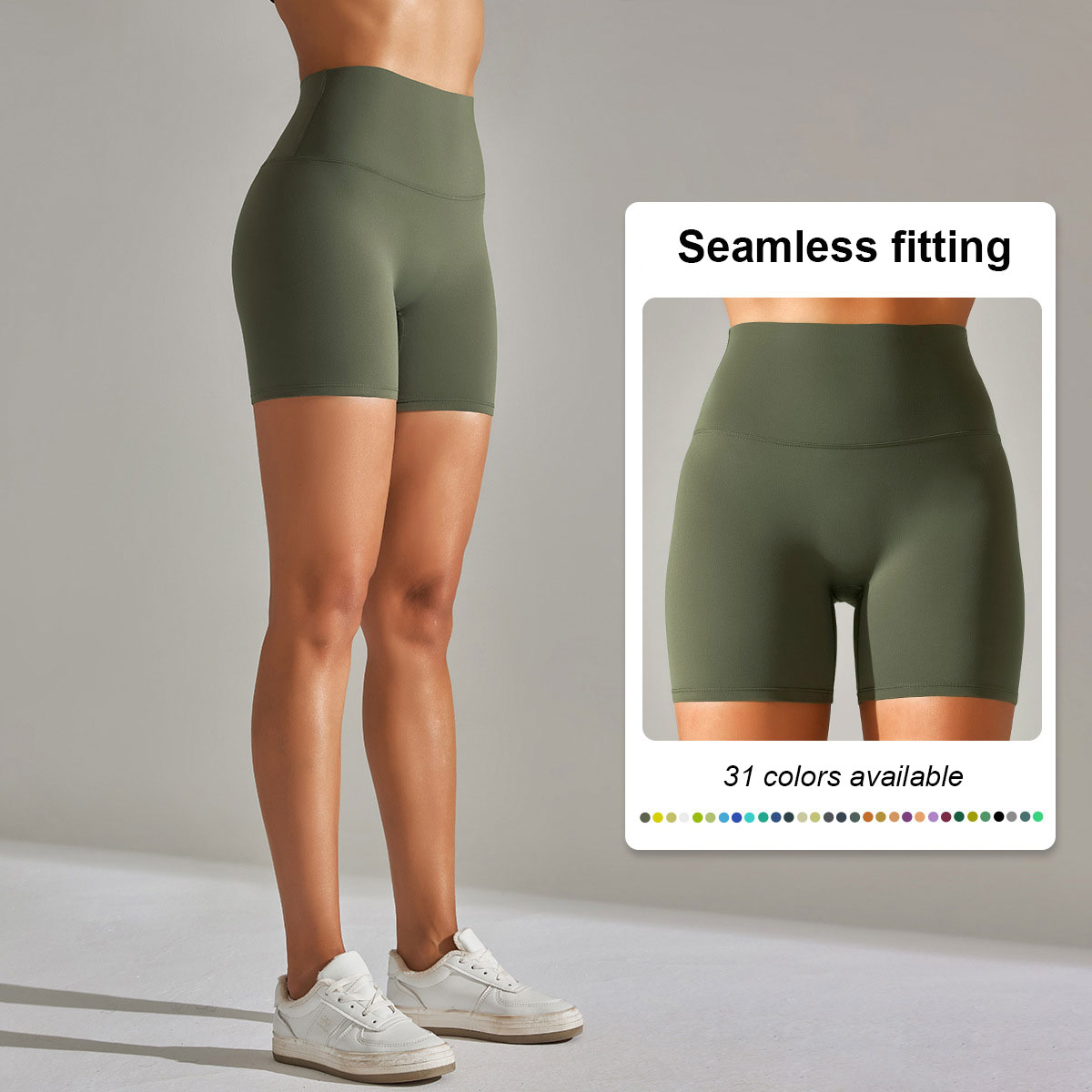 Double sided brocade suede nude fitness pants with high waist, slim fit ...
