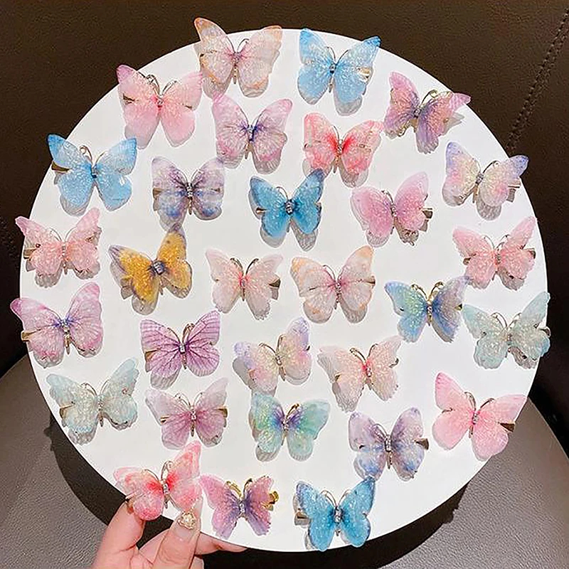 Random Colorful Butterfly Clips For Girls And Women,Hair Clips,Clips ...