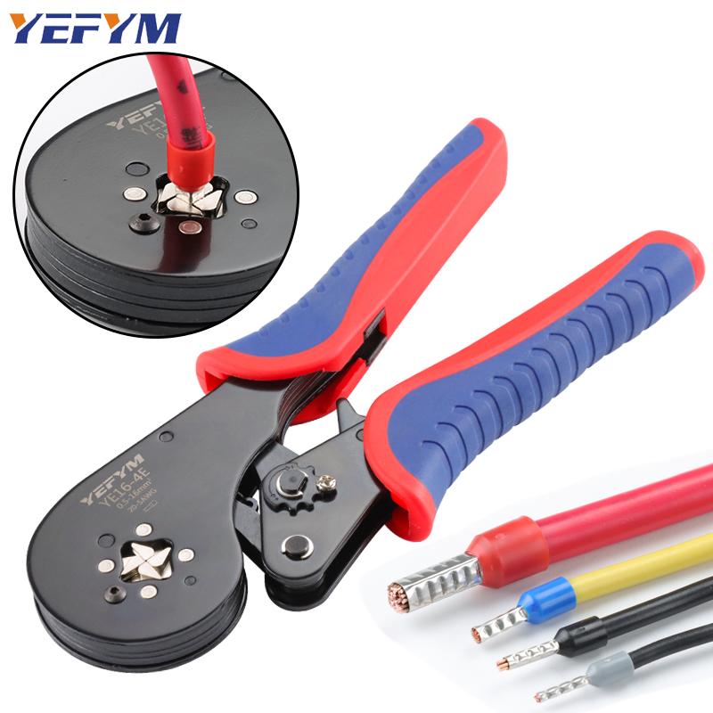 Wire Ferrule Crimping Tool, AWG20-5 (0.5-16mm²) Square Jaw Wire ...