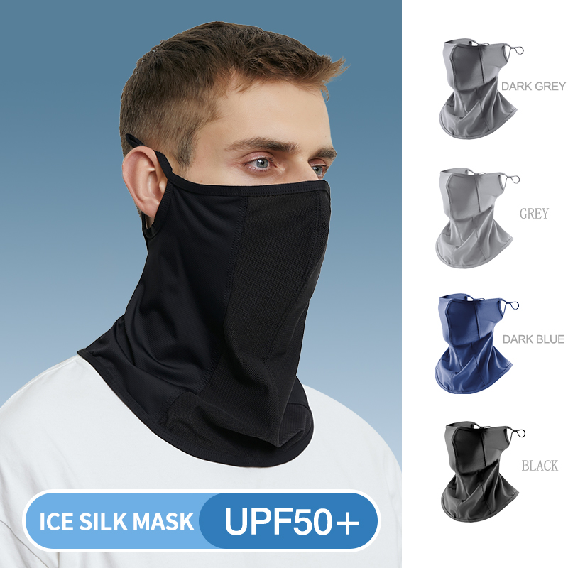 Neck protector, breathable mesh, sun protection, ice silk mask, facial ...