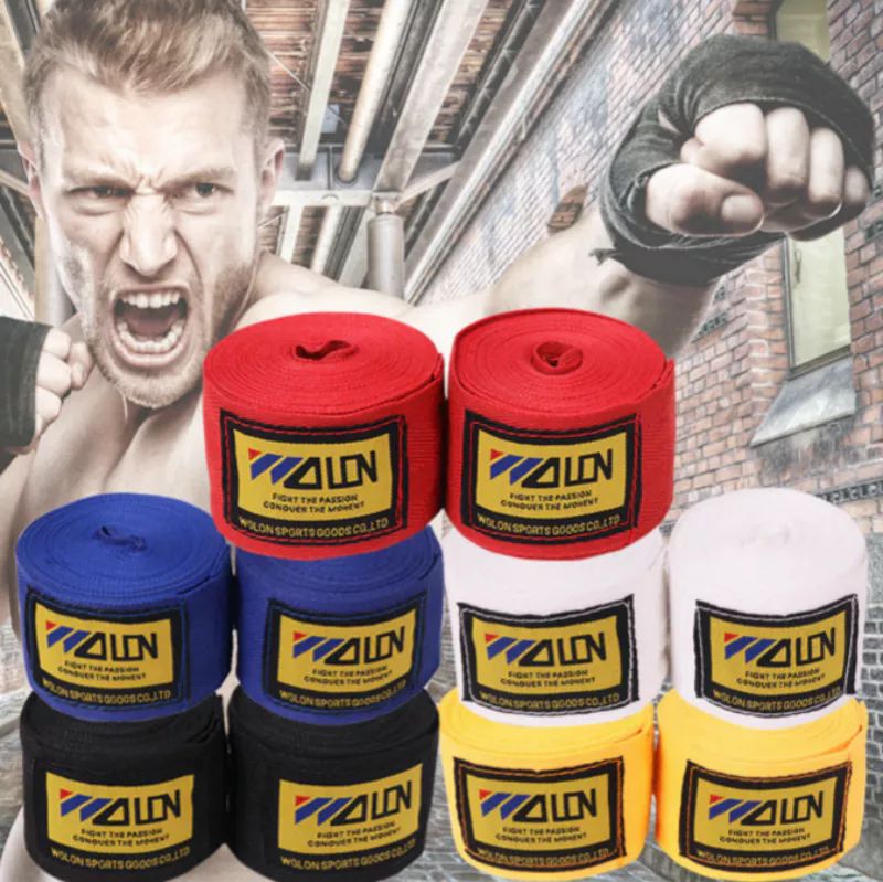 Cotton Boxing Bandages Soft & Elastic Hand Wraps for Sanda, Muay Thai ...