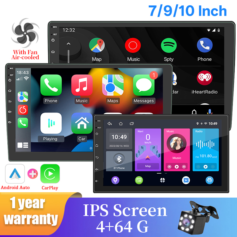 Android 7/9/10 Inch 4G+64G Car Multimedia Radio Player 2 Din Wireless ...