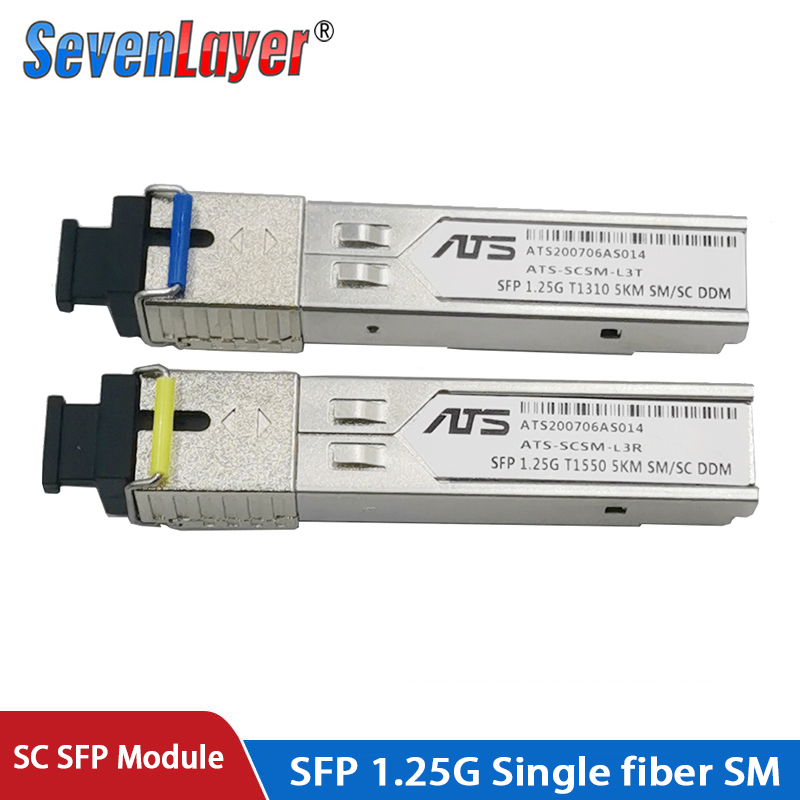 1 Pair SC/LC 5KM 20KM Gigabit SFP Module BiDi Single Mode Fiber Optical ...