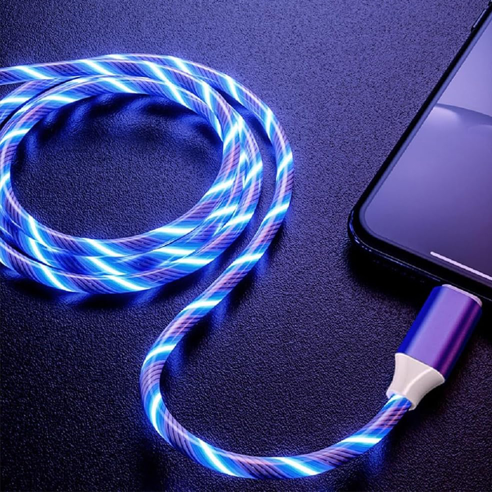 Micro USB Cable Charger, Led Light Up Glowing Micro USB Cord for ...