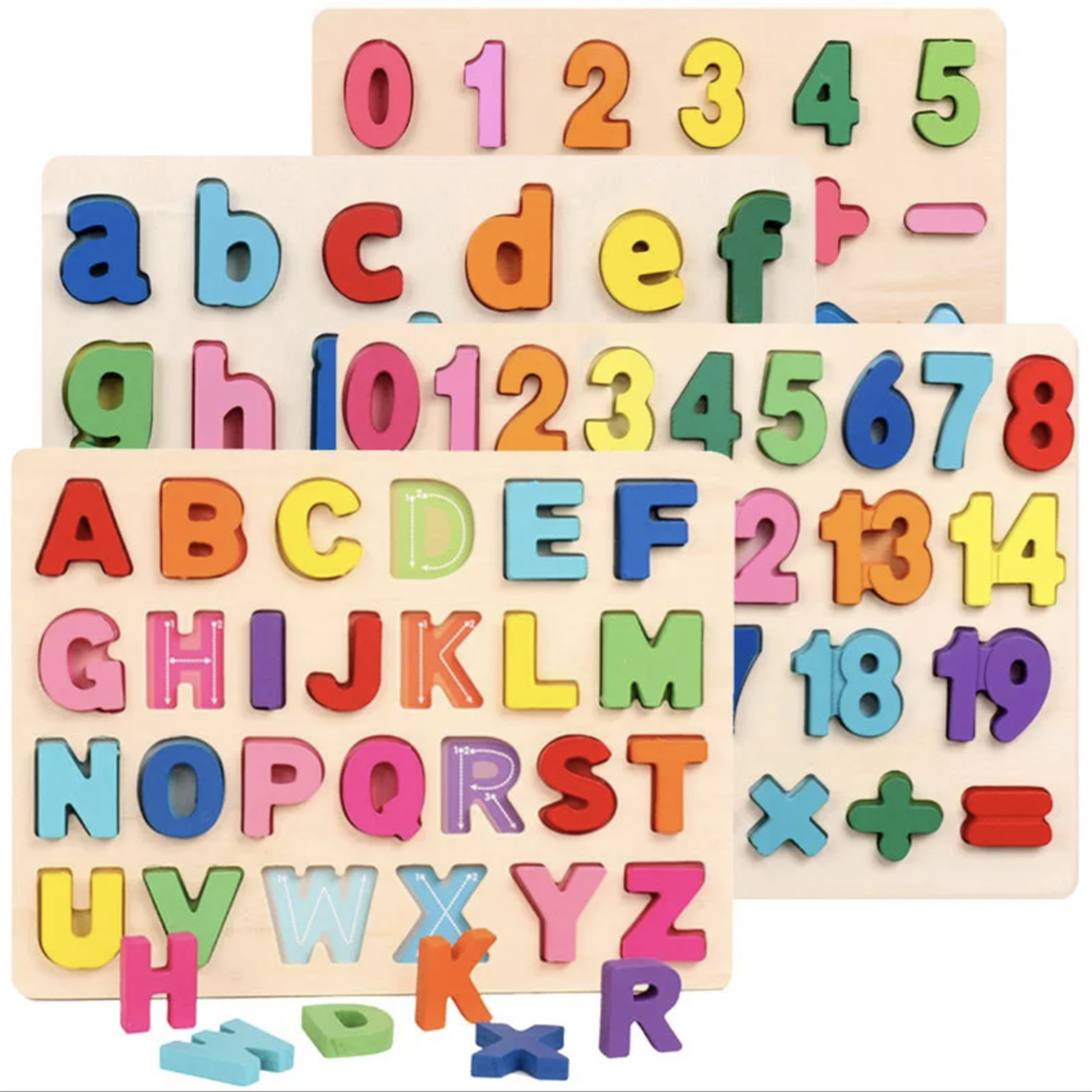 Large Numbers, Letter Puzzle Puzzle, Wooden Educational Toys ...
