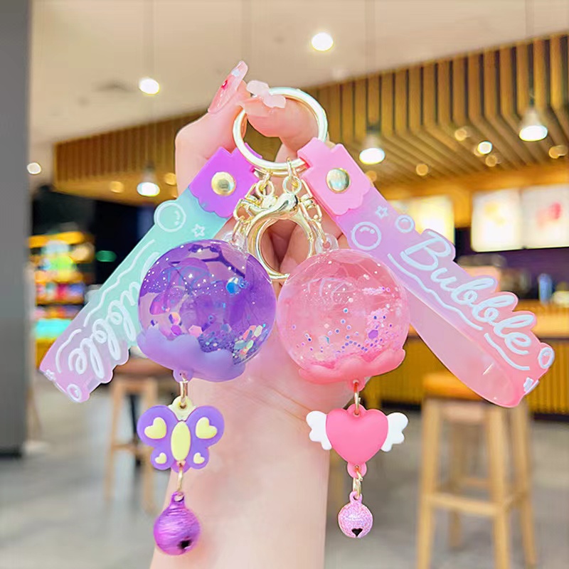 Cartoon Small Jewelry Doll Cute Glitter Gift Acrylic Oil Pendant Liquid ...