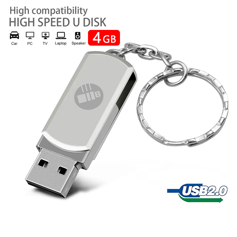 Metal USB flash drive 4GB pen drive, USB2.0 memory stick waterproof USB ...