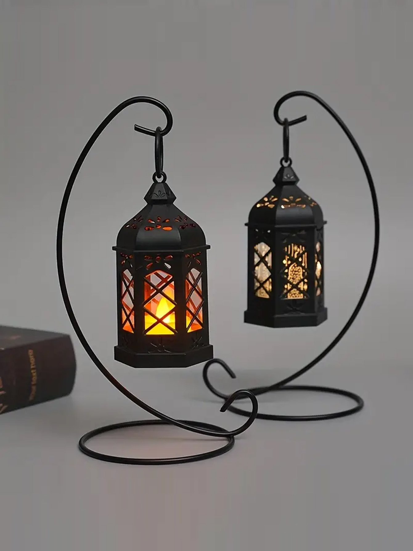 One piece portable wind lamp LED electronic candle light hexagonal wind ...