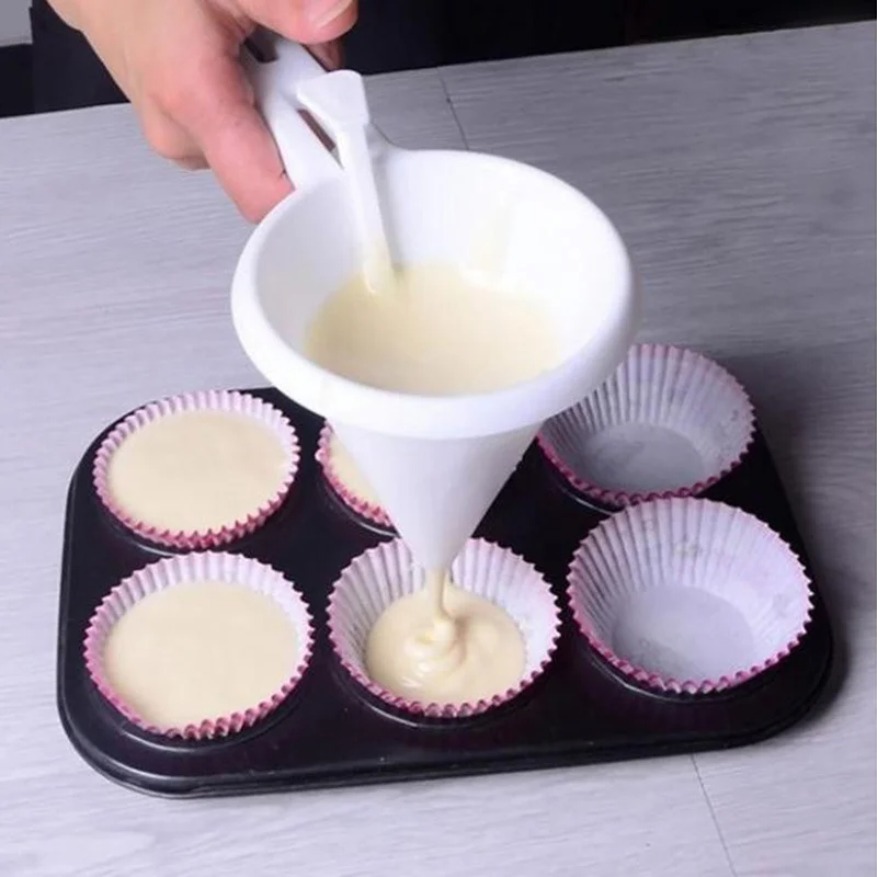 Adjustable Handheld Baking Funnel Cream Batter Dispenser, Easy One ...