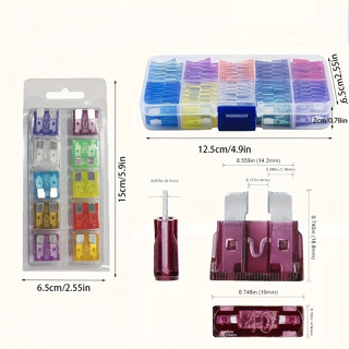 Car Blade Fuses 3A 4A 5A 7.5A 10A 15A 20A 25A 30A 35A 40A 5 Replacement ...