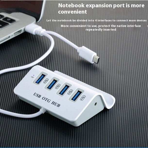4 - Port USB Micro Type - C OTG Hub Docking Station Connect Phone With ...