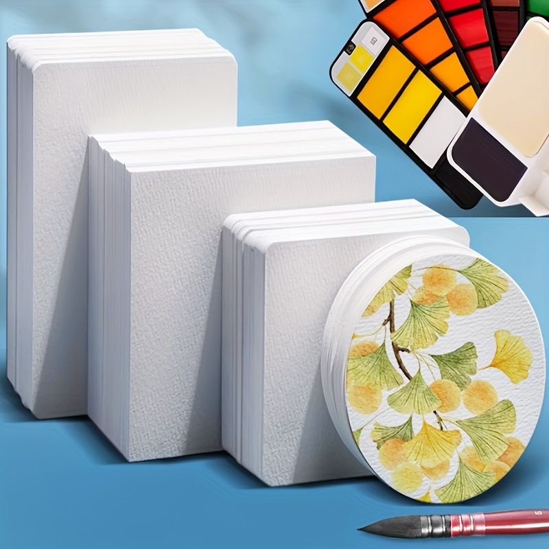 50 pcs Watercolor Paper - Water Color Paper Postcards 300GSM - Perfect ...