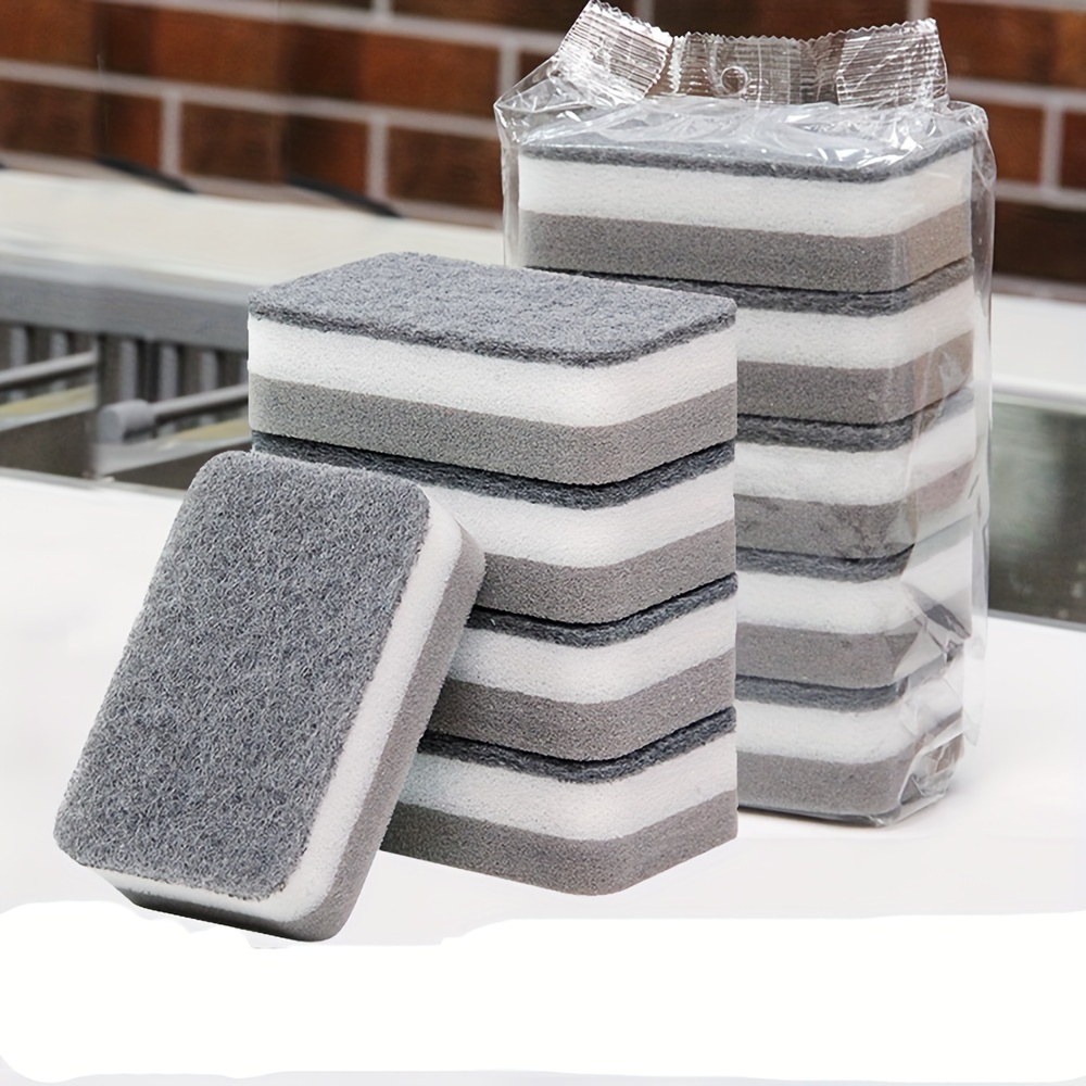 Trendy New 12pcs/Double-sided Sponge Cleaner for Kitchen, Household ...