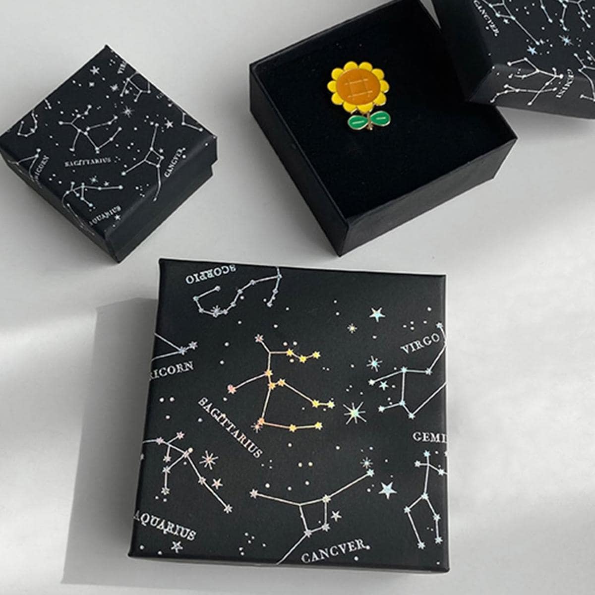 1PC Laser Constellation Jewelry Storage Box Constellation Jewelry ...