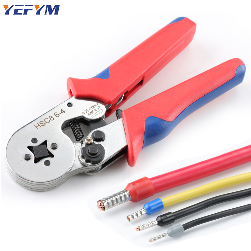 Ferrule Crimping Tool Crimper HSC8 6-4 AWG 23-7, Square Self-Adjusting ...