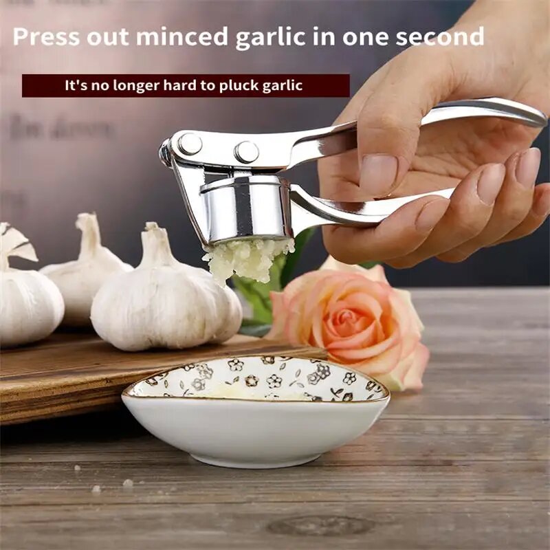 1pc Silvery Stainless Steel Garlic Masher Kitchen Vegetable Cooking ...