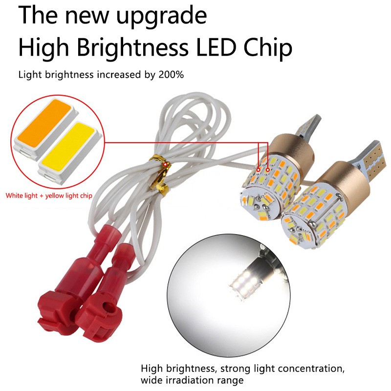 T15 Motorcycle Modification Universal Dual Color Turn Signal High ...