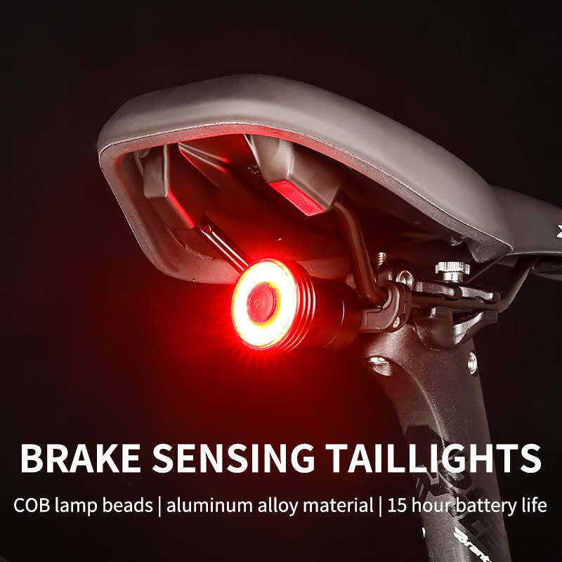 Smart Brake Bicycle Tail Light Type-C Rechargeable MTB Rear Light ...
