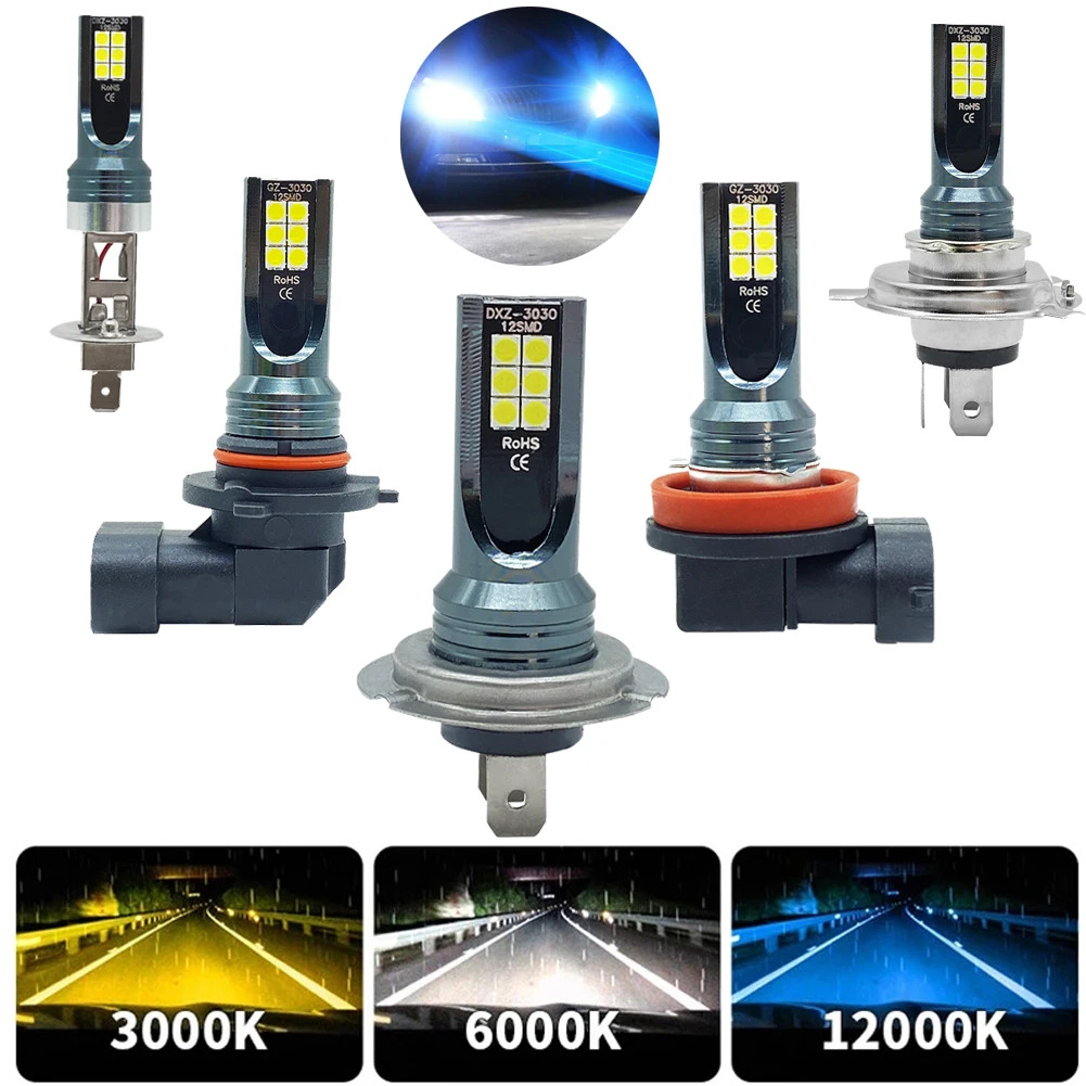 2Pcs H4 H7 LED Headlight H11 H8 H9 H10 H1 H3 Car Fog Light Bulbs 9005 9006 Auto Driving Running ...
