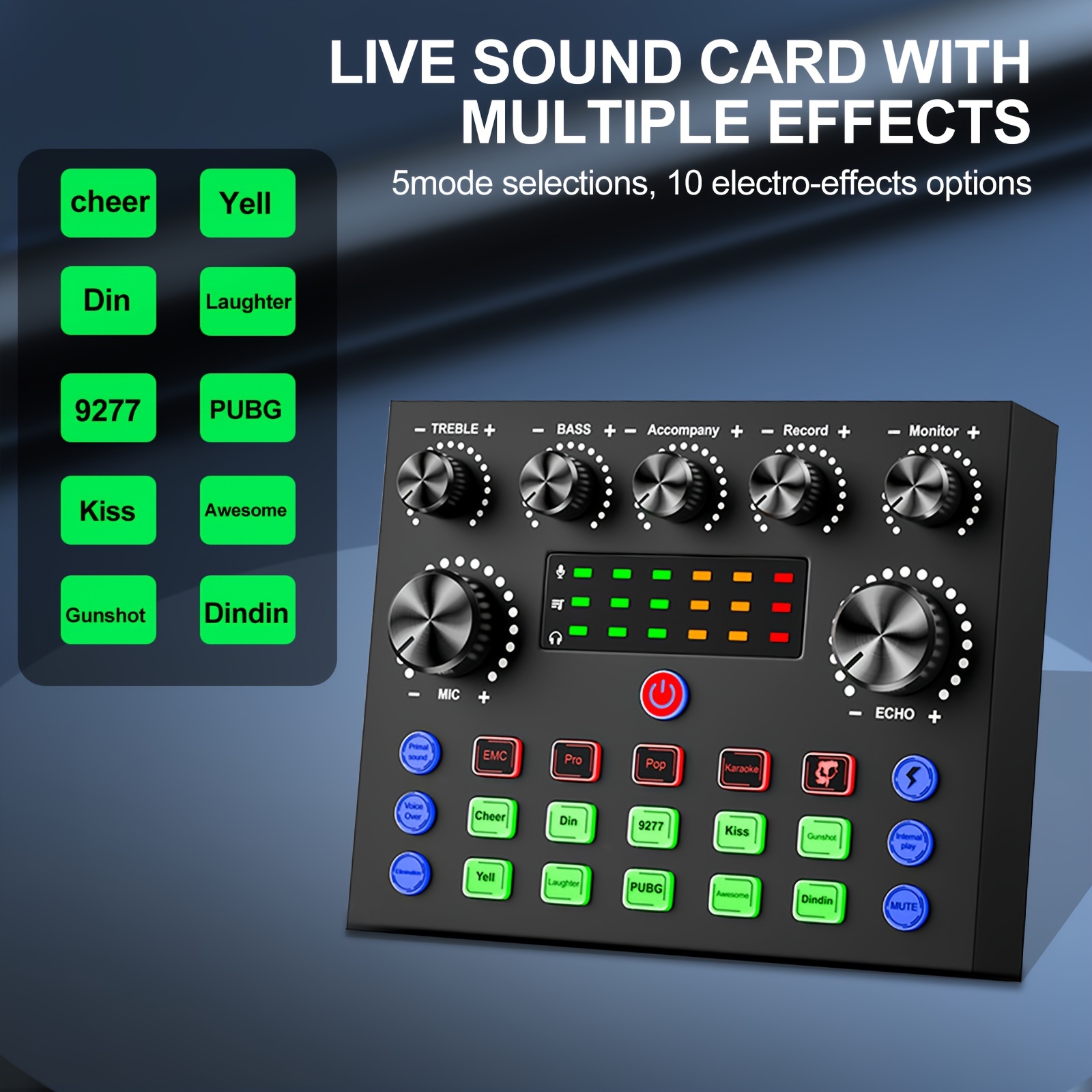 Podcro Equipment Set-V8s Audio Interface, with All-in-One Live Sound ...