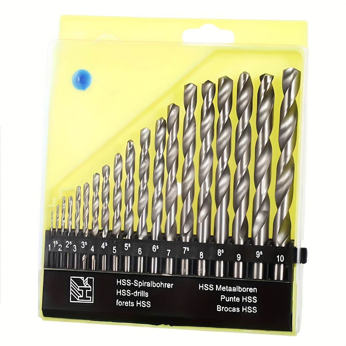 Drill Bit Set 19 Piece，M35 Cobalt Round Straight Handle Metric Drill ...