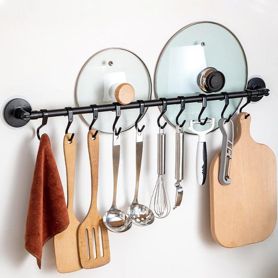 1 Piece Kitchen Hook Perforation-Free Hanger Viscose Sticky Hook Strong ...