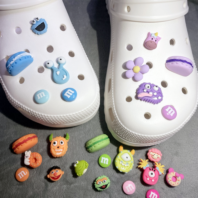 Christmas gift 5pcs/set Crocs jibbitz Macaron Colorful Sesame Street ...