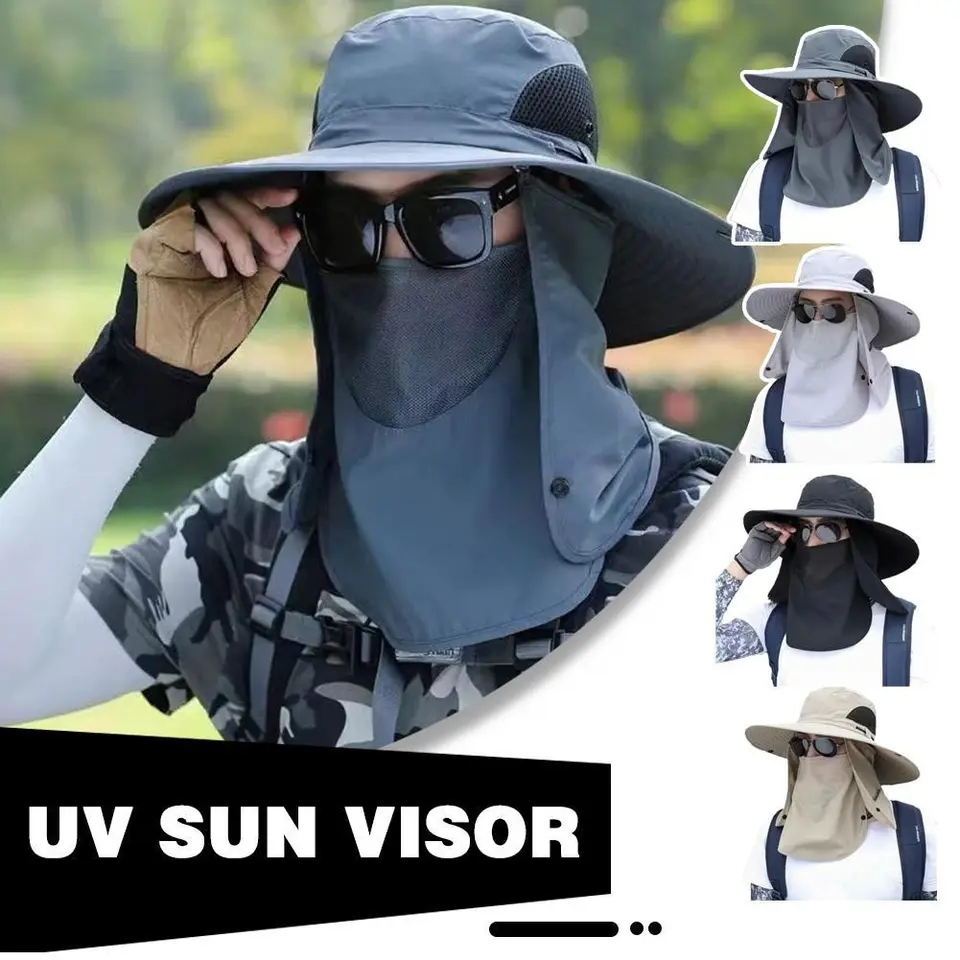 Fisherman hat Men's summer UV protection outdoor sunshade hat fishing ...