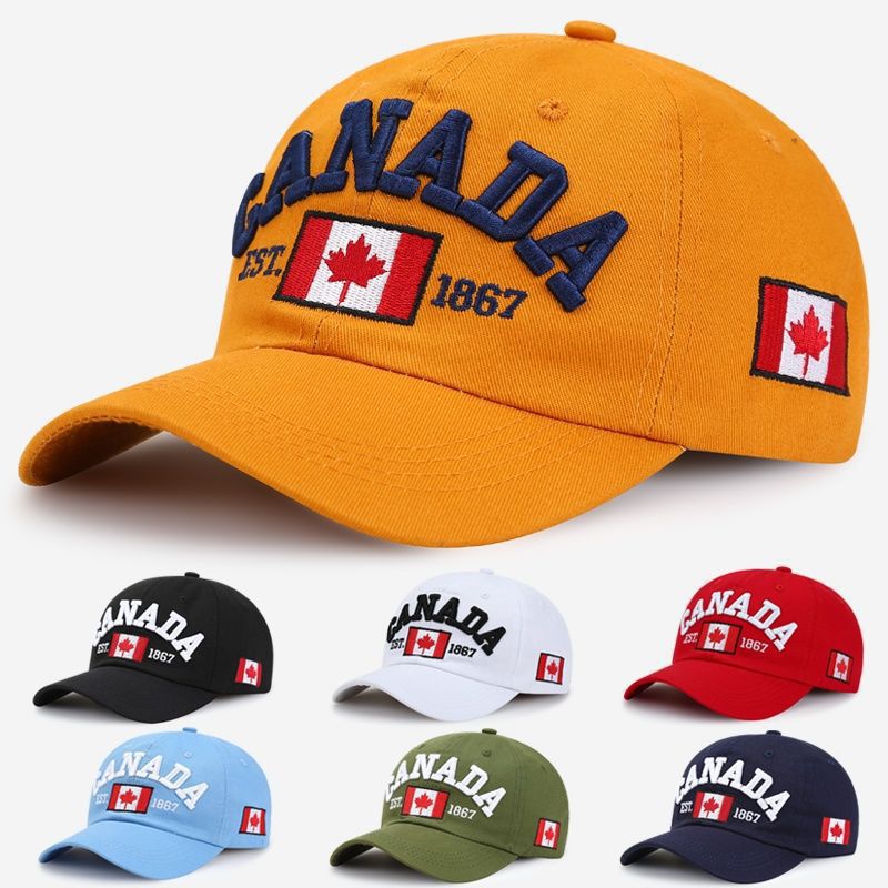 Baseball Cap Canada Flag Hat Adjustable Dad Hat Sunhat Embroidered Cap ...